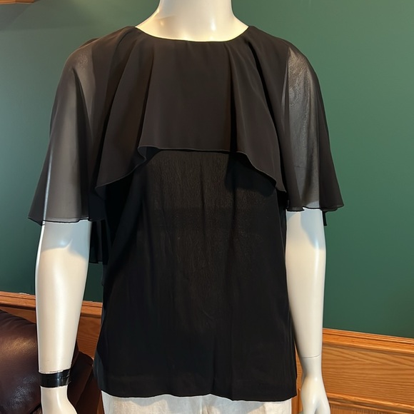 Trussardi | Tops | Trussardi Jeans Capelet Blouse | Poshmark